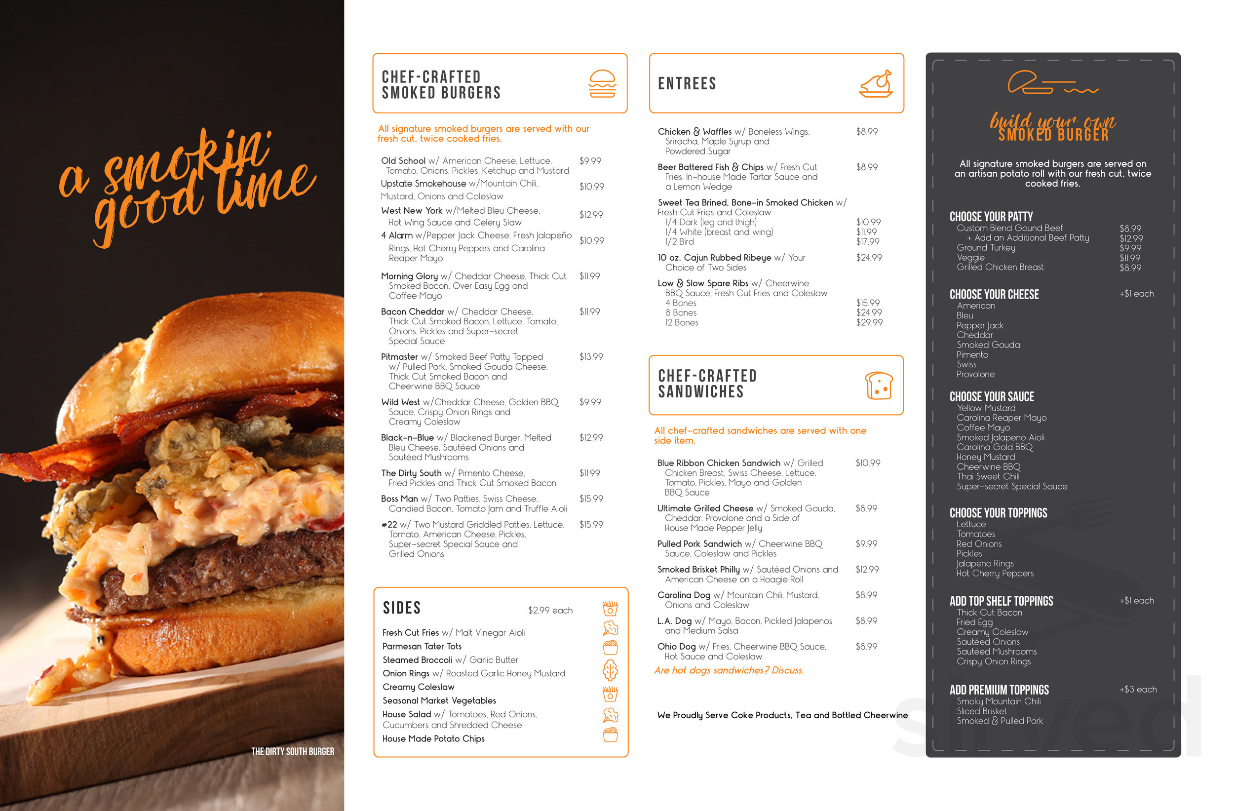 Menu - Greer SC's Rigsby's Smoked Burgers, Wings & Grill at Thornblade ...