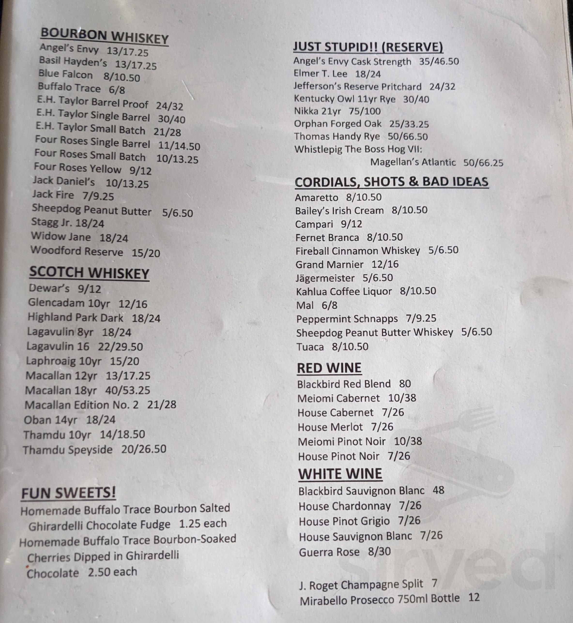 Eleventh Street Pub menus in Atlanta, Georgia, United States