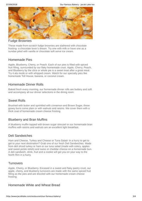 Jacob Lake Inn menu in Fredonia, Arizona, USA