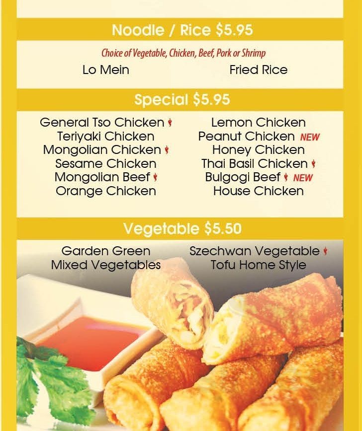 Chef Chen menu in Loves Park, Illinois, USA