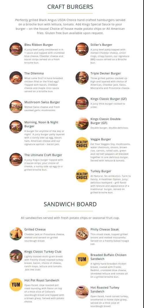 Kings Family Restaurants menu in Kittanning, Pennsylvania, USA