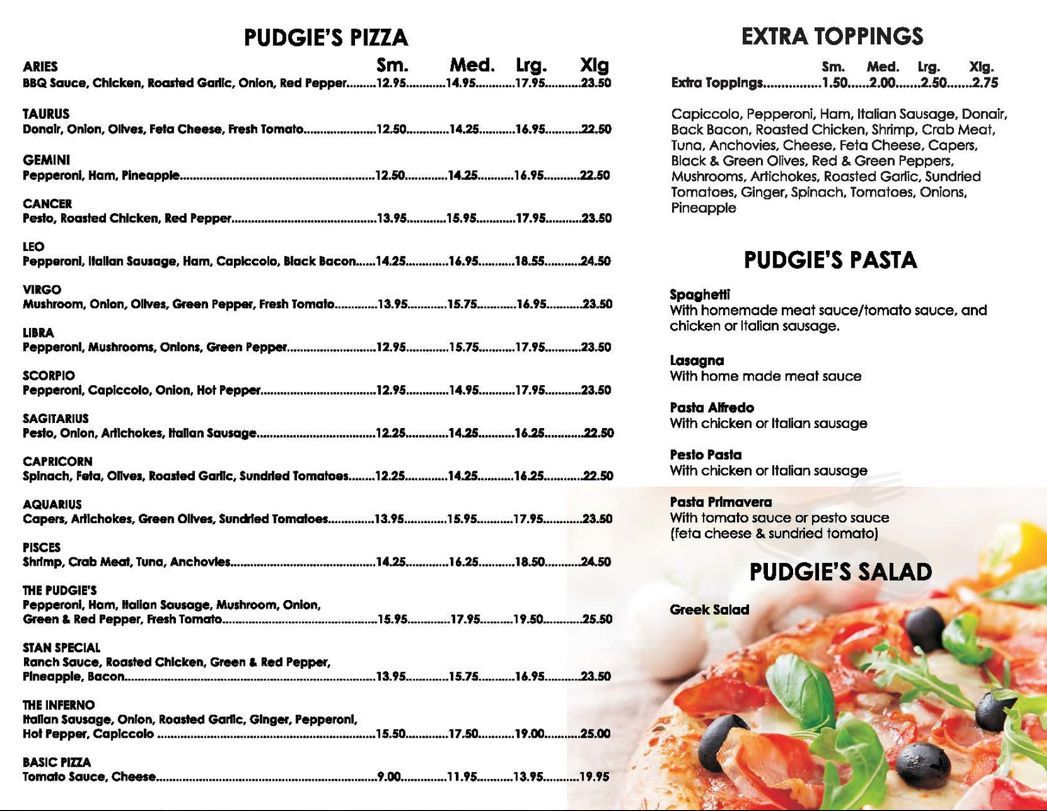 Pudgie's Pizza - Closed