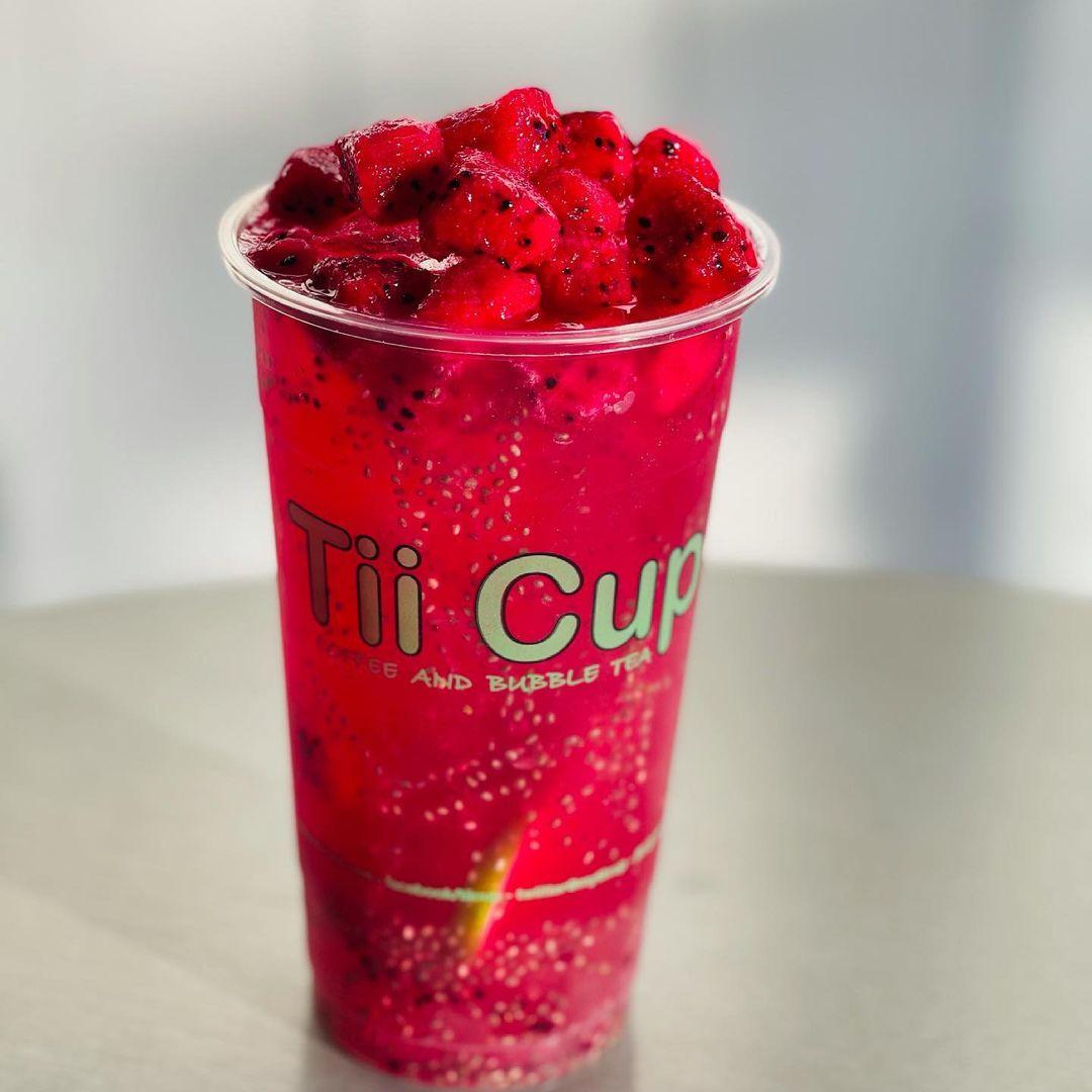 Tii Cup menu in West St Paul, Minnesota, USA