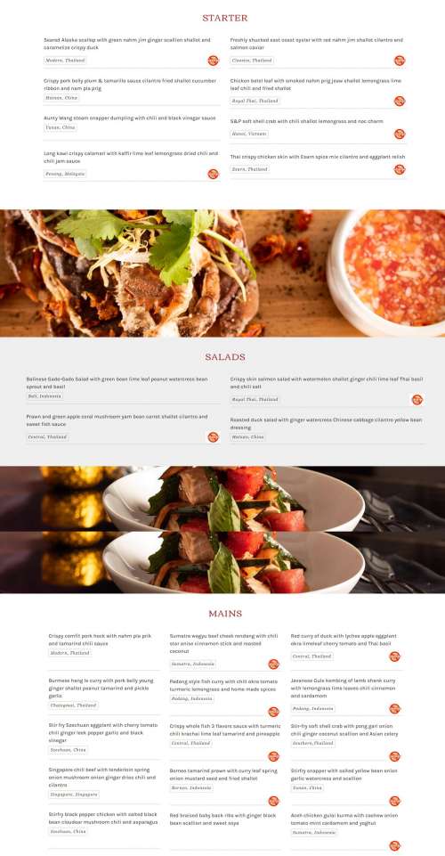 Chalawan Asian Eatery menu in Cambridge, Massachusetts, USA