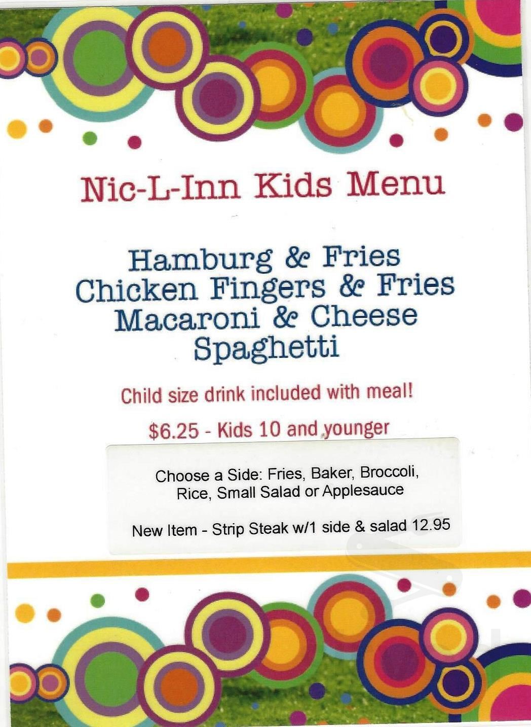 The Nickel Restaurant menus in Frewsburg, New York, United States