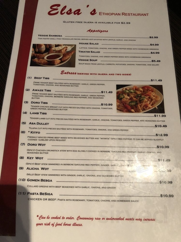Elsa's menus in Overland Park, Kansas, United States