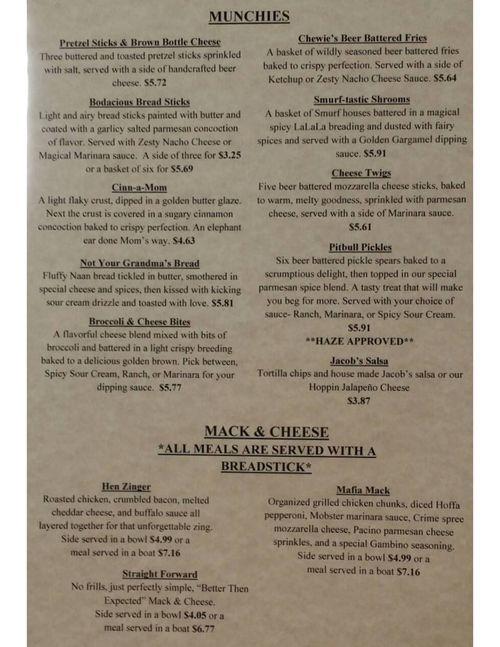 Mack's Tavern menu in Washington Township, Ohio, USA