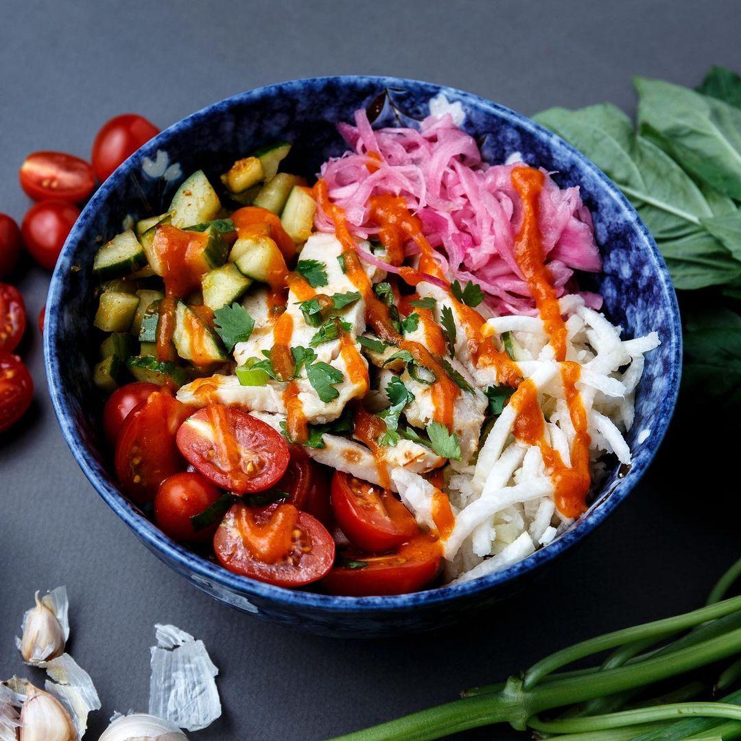 Pacific Poke menu in Kelowna, British Columbia, Canada