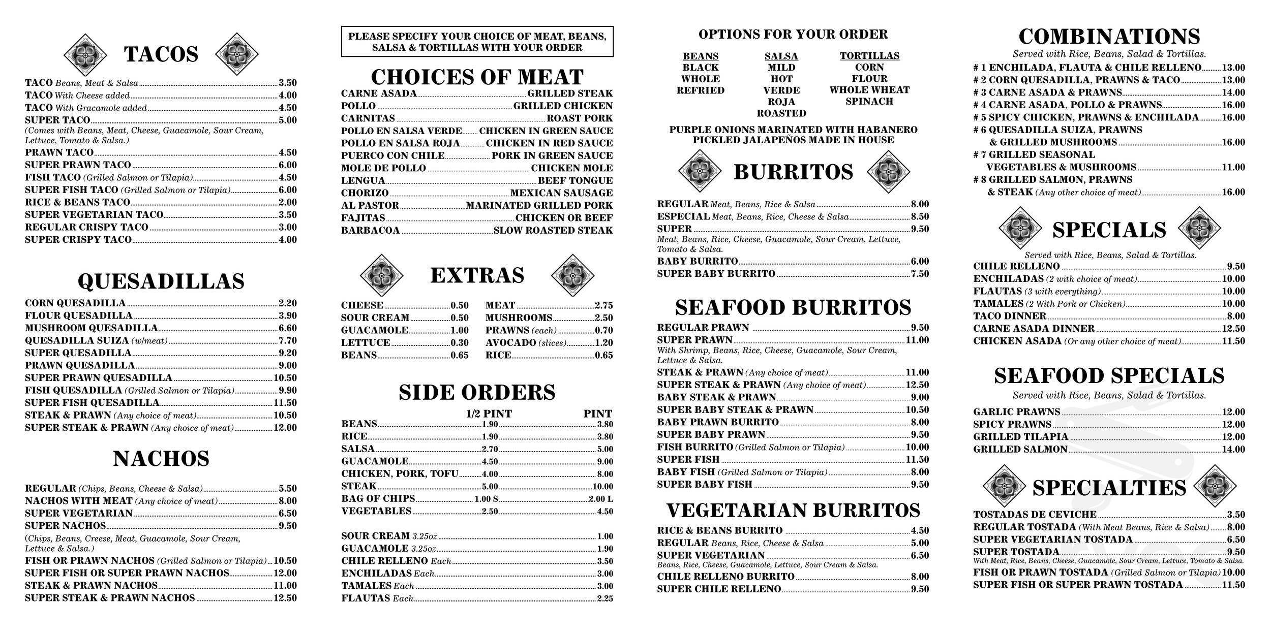 La Corneta Taqueria menus in San Francisco, California, United States