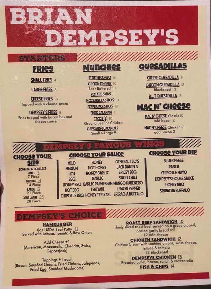 Brian Dempsey's menu in Queens, New York, USA