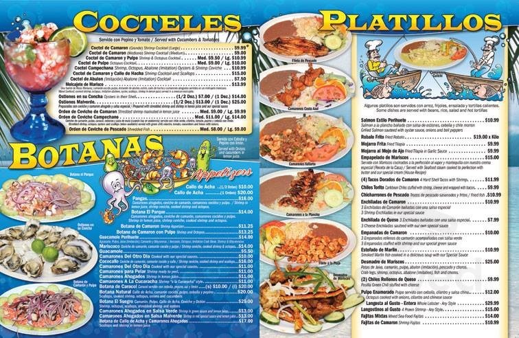 Mariscos El Perihuete menus in Lynwood, California, United States