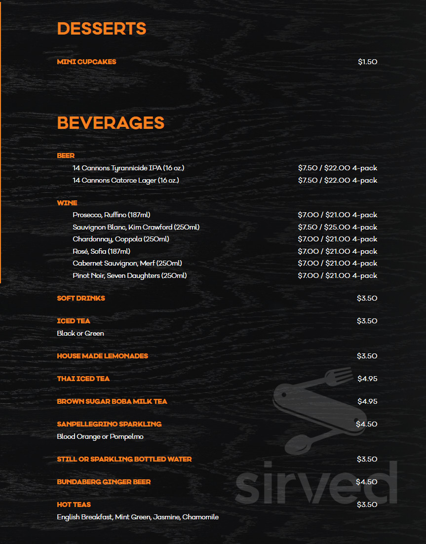 Menu for Social Monk in Westlake Village, California, United States