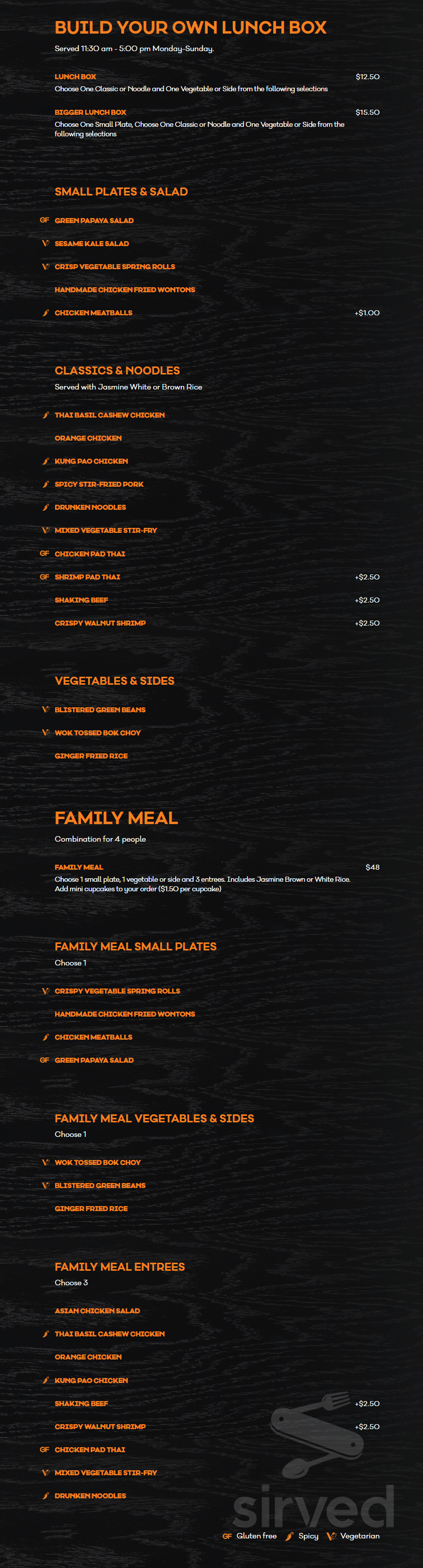 Menu for Social Monk in Westlake Village, California, United States