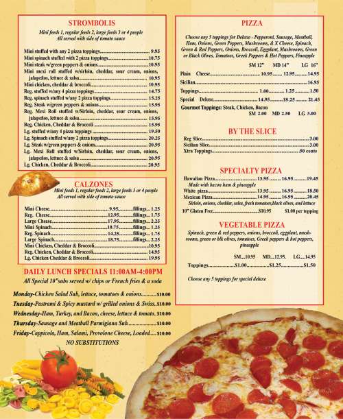 Annie's Pizza menu in Coral Springs, Florida, USA