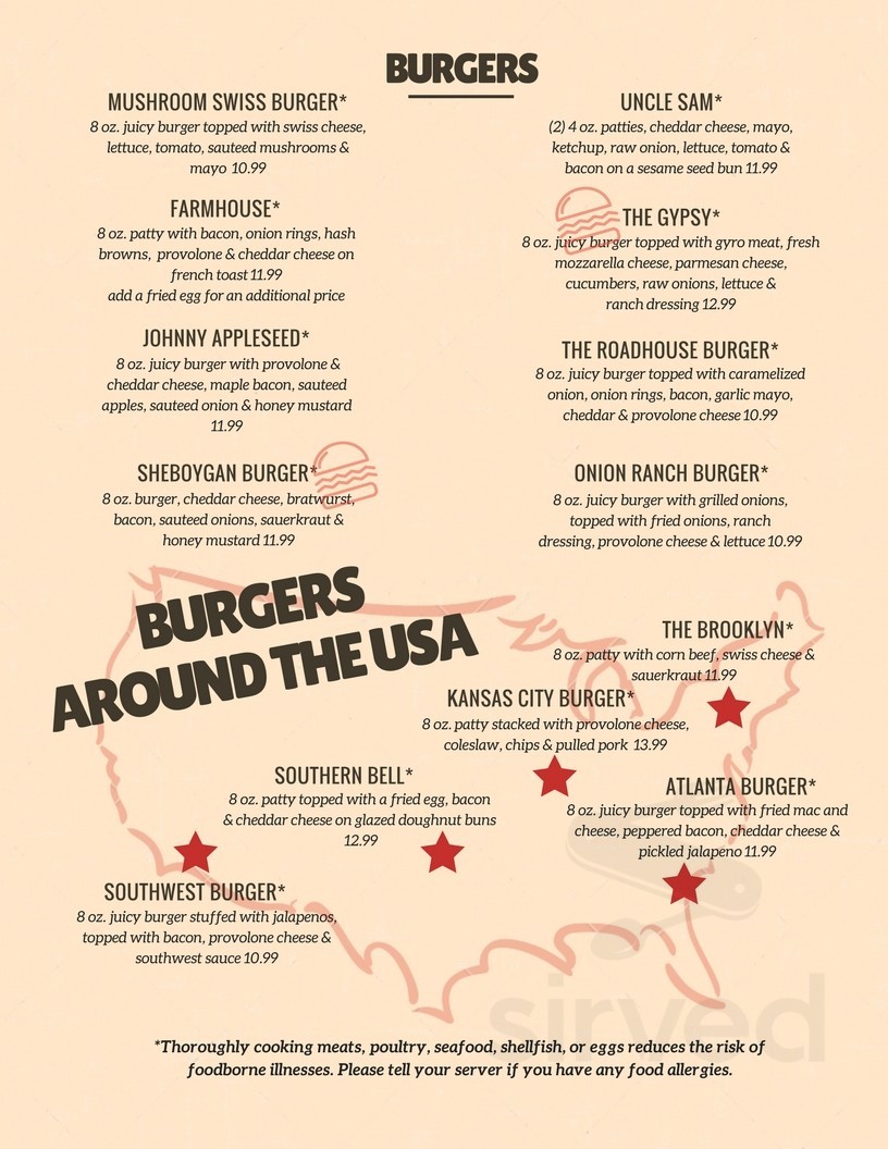 Triple B- Best Burgers and Brews menus in Gales Ferry, Connecticut ...