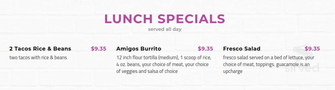 Rio Burrito menu in Mountain Home, Arkansas, USA