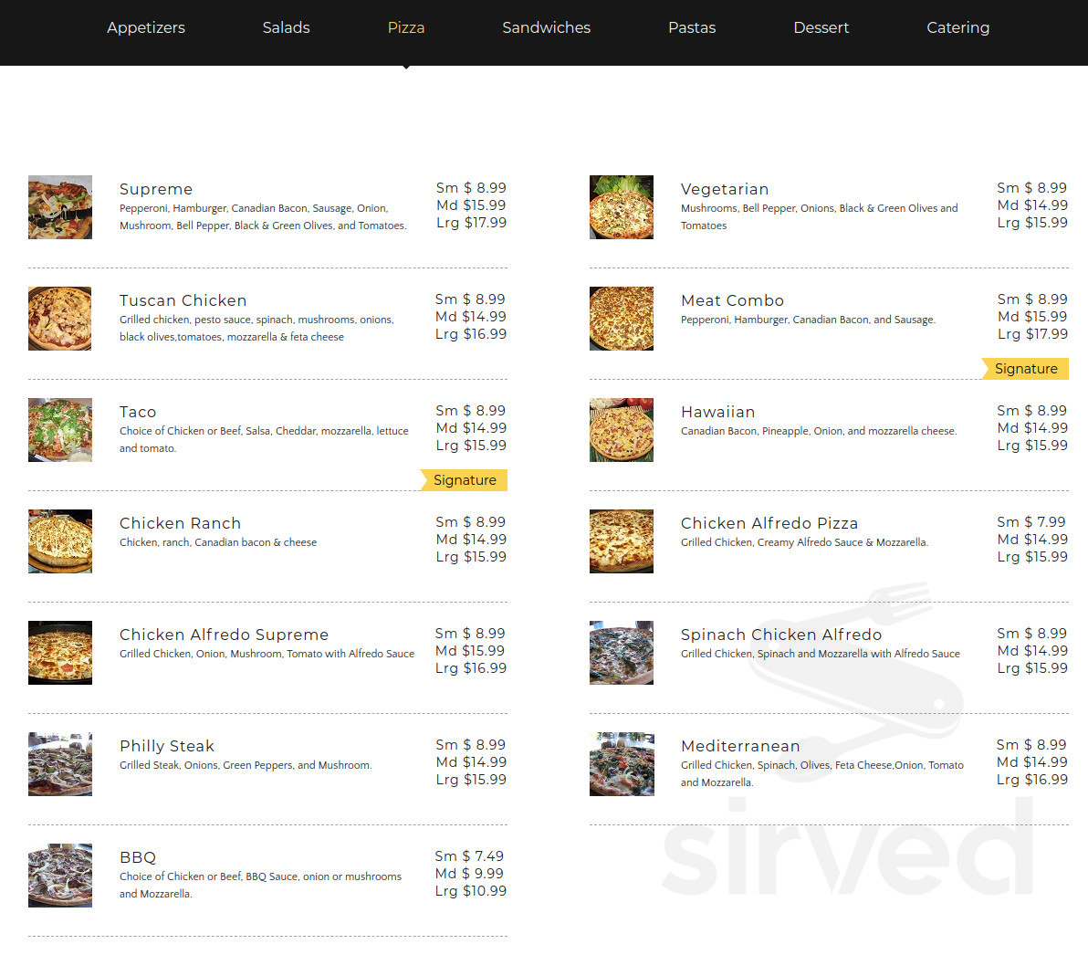 Milano's Italian Restaurant & Catering menus in Longview, Texas, United ...