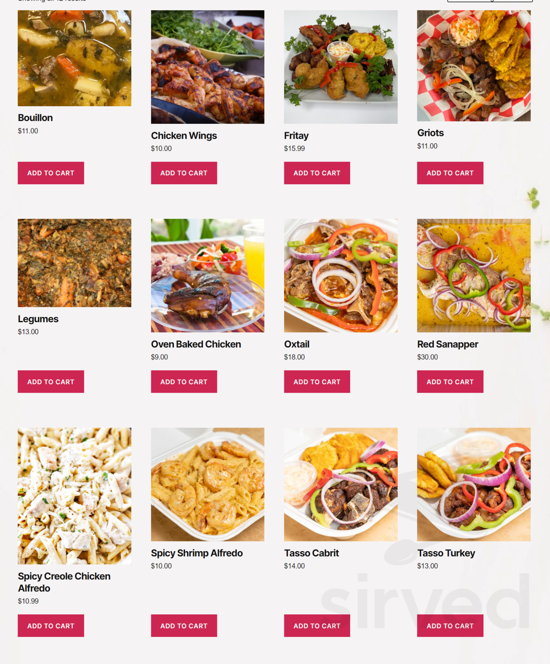 Chez David & Sons menu in Hollywood, Florida, USA