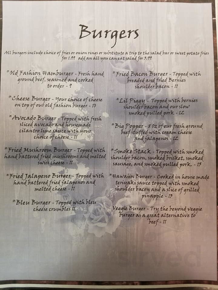 Menu - Elizabeth CO's Bernie's Kitchen | Sirved