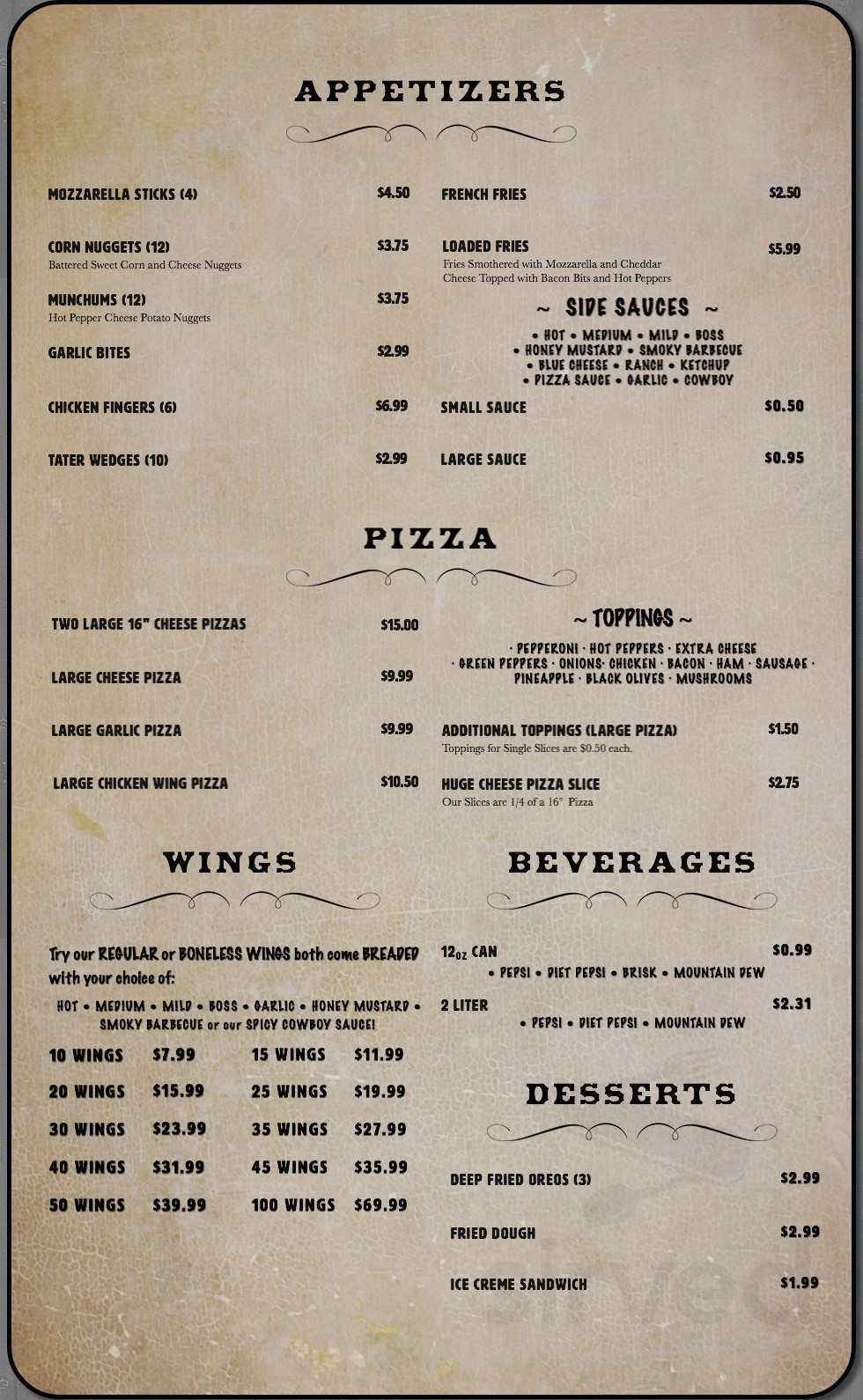 The Corral menus in Morrisville, New York, United States