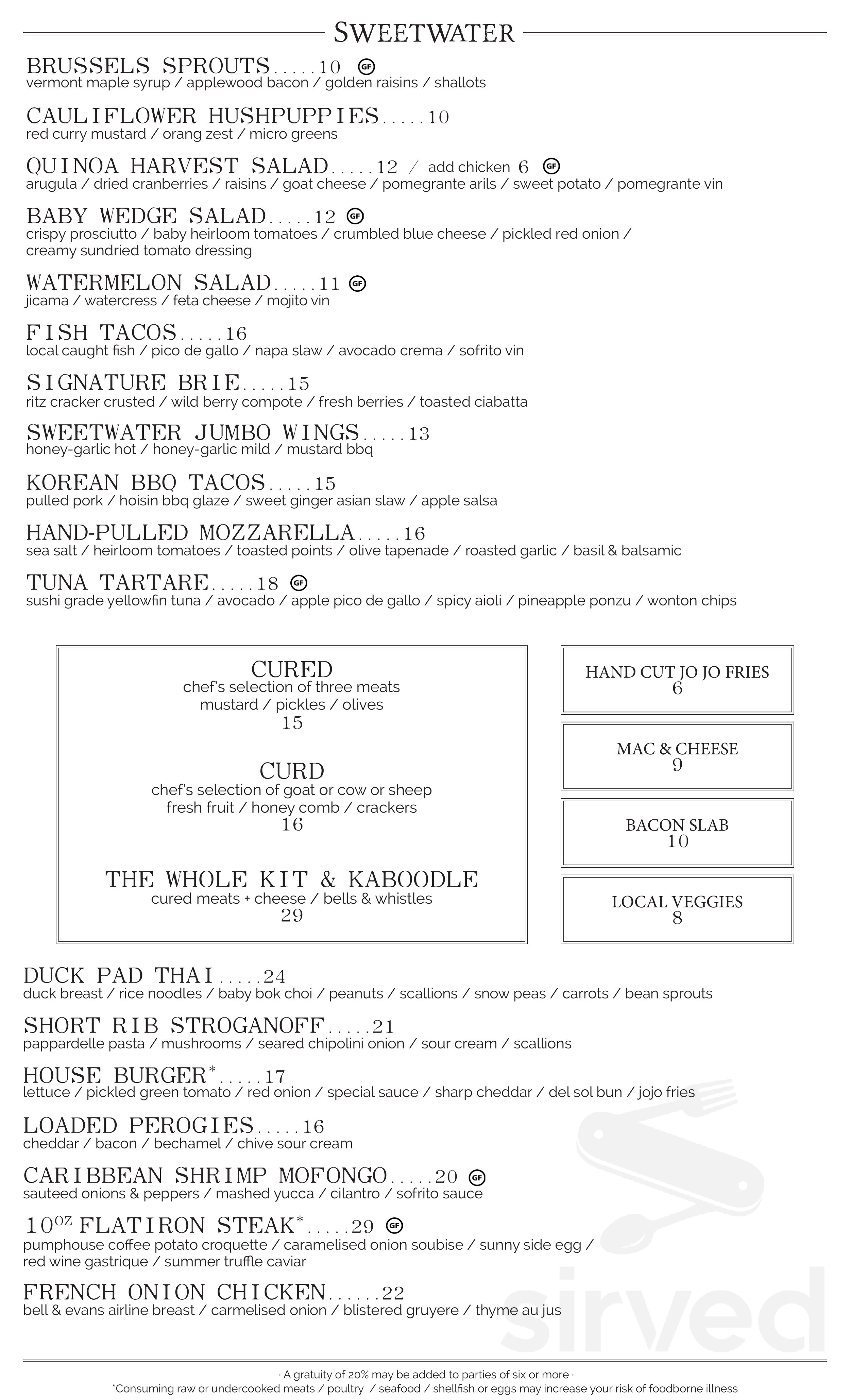 Saxon / Sushi menu in Boynton Beach, Florida, USA