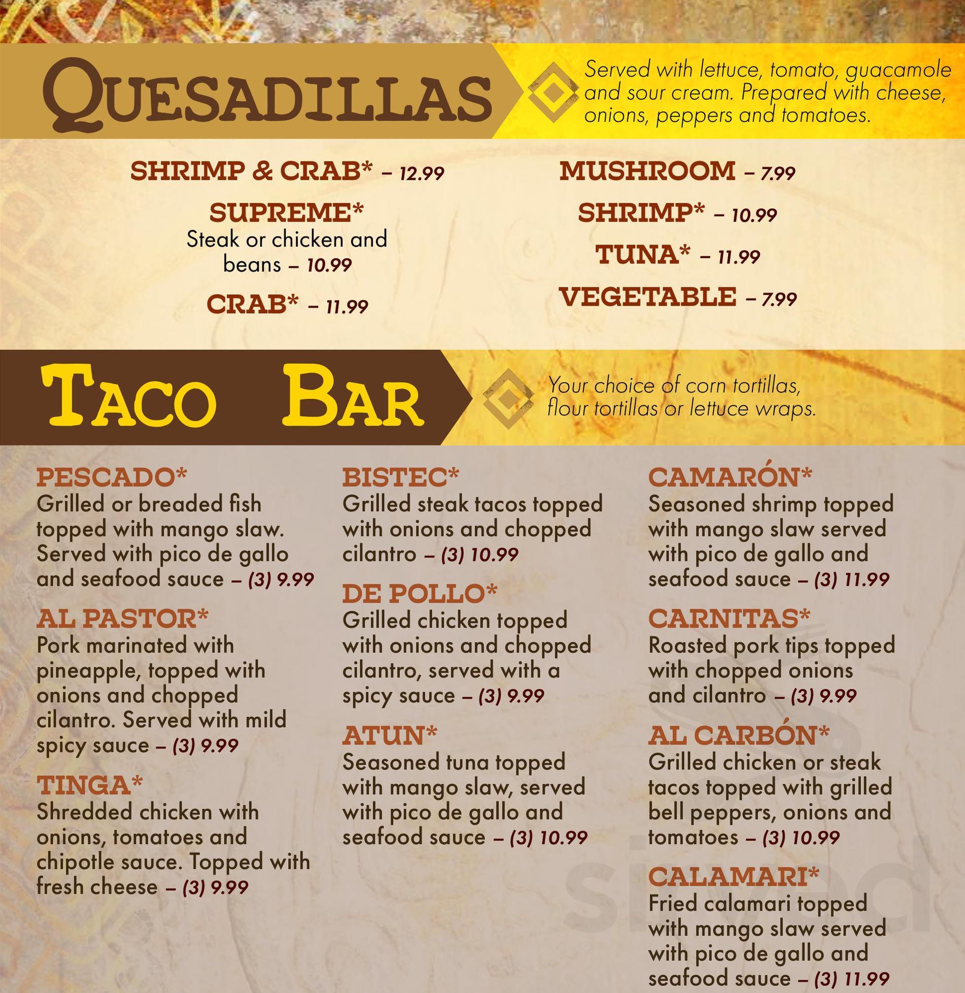 Guads Mexican Restaurant menu in Portsmouth, Virginia, USA