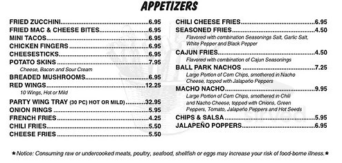 Southgate Wheat & Rye menu in Southgate, Michigan, USA