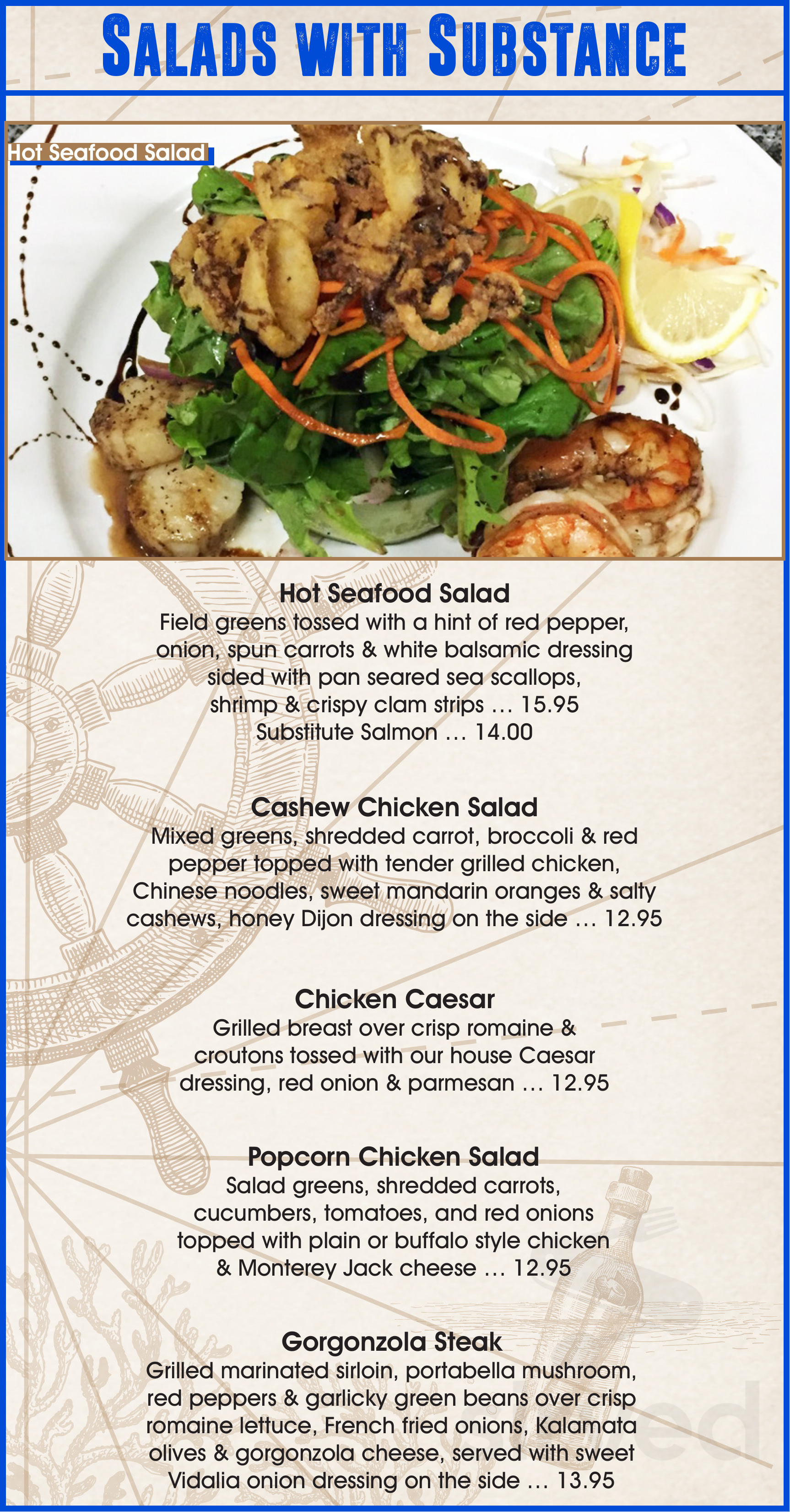 The East Side Restaurant & Pub menu in Newport, Vermont, USA