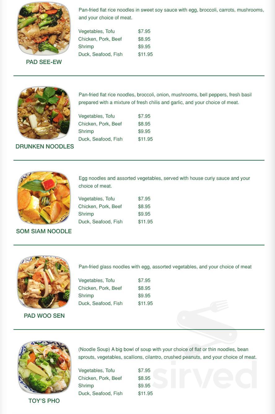 Som Siam Thai Restaurant Guilford menu in Guilford, Connecticut, USA