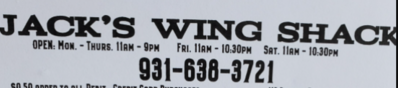 Menu for Jacks Wing Shack in Pulaski, TN | Sirved
