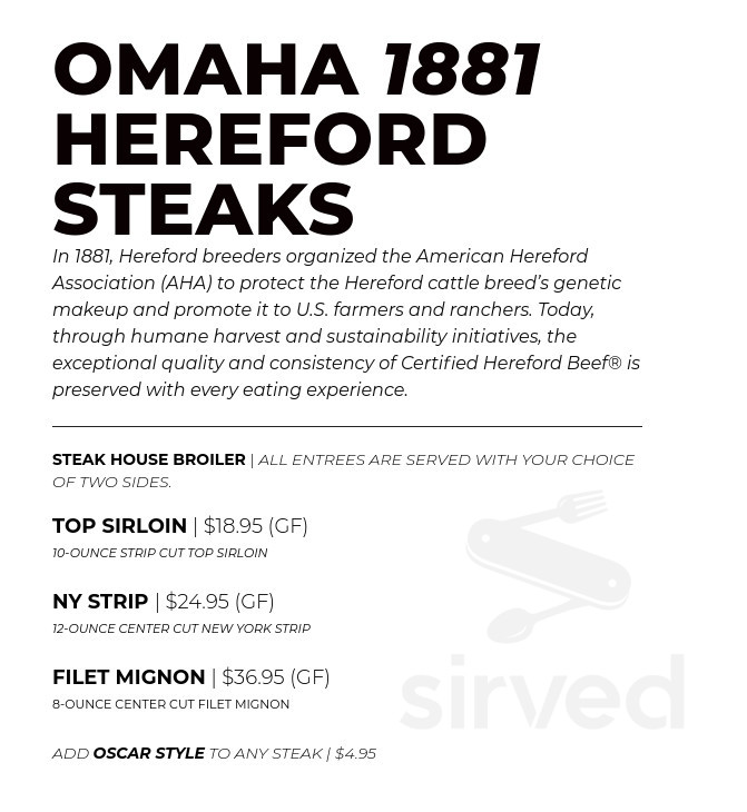 Bridgewater Public House menu in York, Pennsylvania, USA