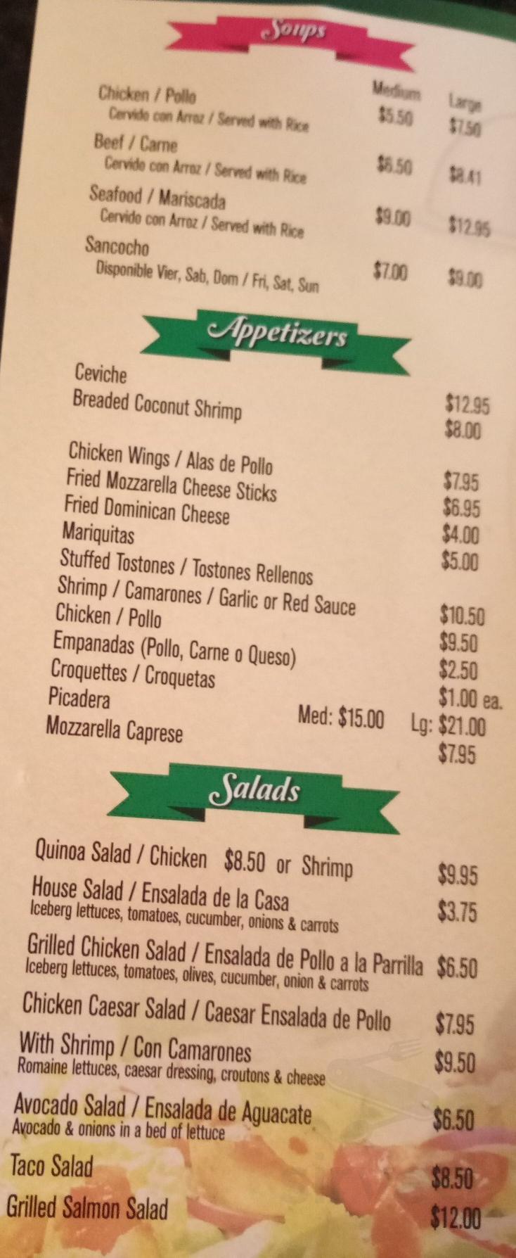 Menu - Pompano Beach FL's Salt & Pepper Chef | Sirved
