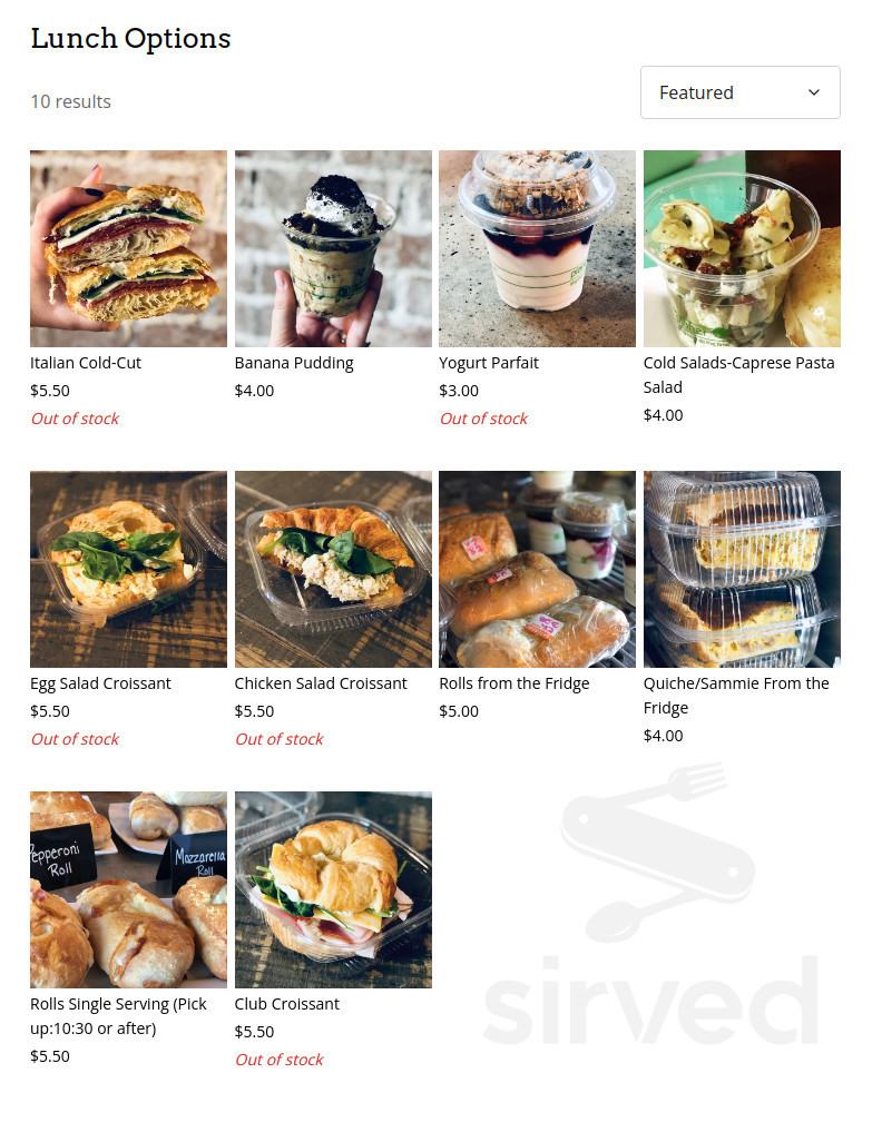 Porters Coffee House and Bakery menus in Pickerington, Ohio, United States