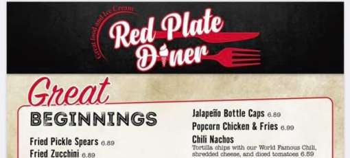 Menu for Red Plate Diner in Midland, TX | Sirved