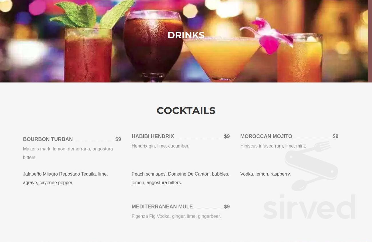 Menu - Chicago IL's Masada | Sirved