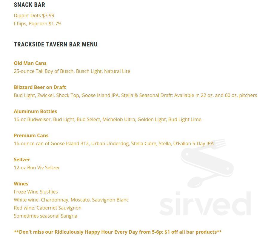 Menu for Amp Up Action Park Karting and Axe Throwing - St. Louis in ...