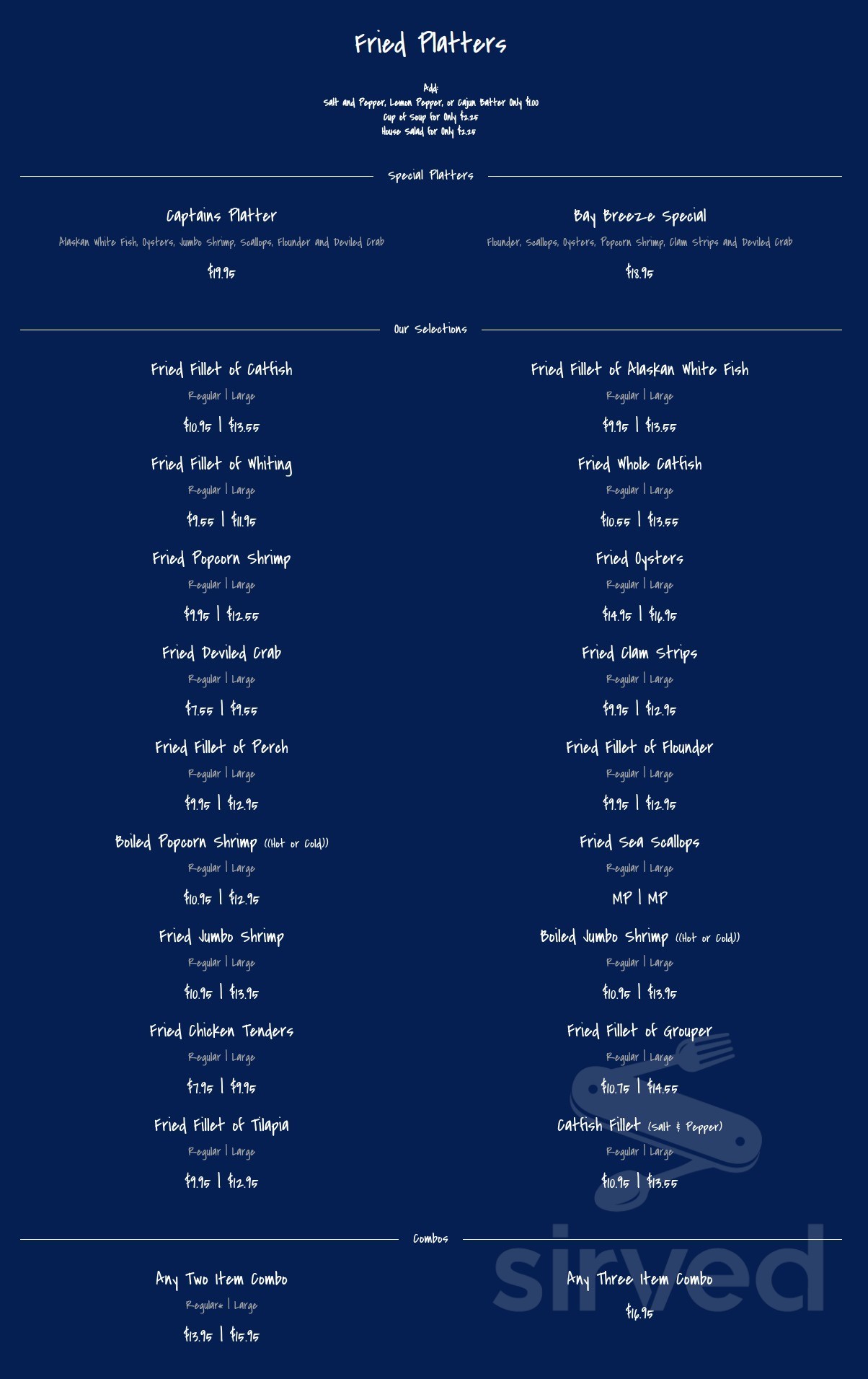 Bay Breeze menus in Mableton, Georgia, United States