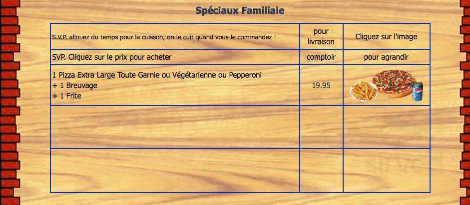 Menu for Restaurant Yotis in Saint-Hubert, QC | Sirved