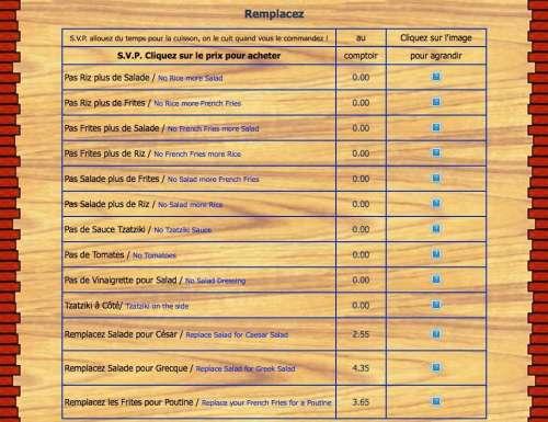 Restaurant Yotis menu in Saint-Hubert, Quebec J3Y 8C7, Canada