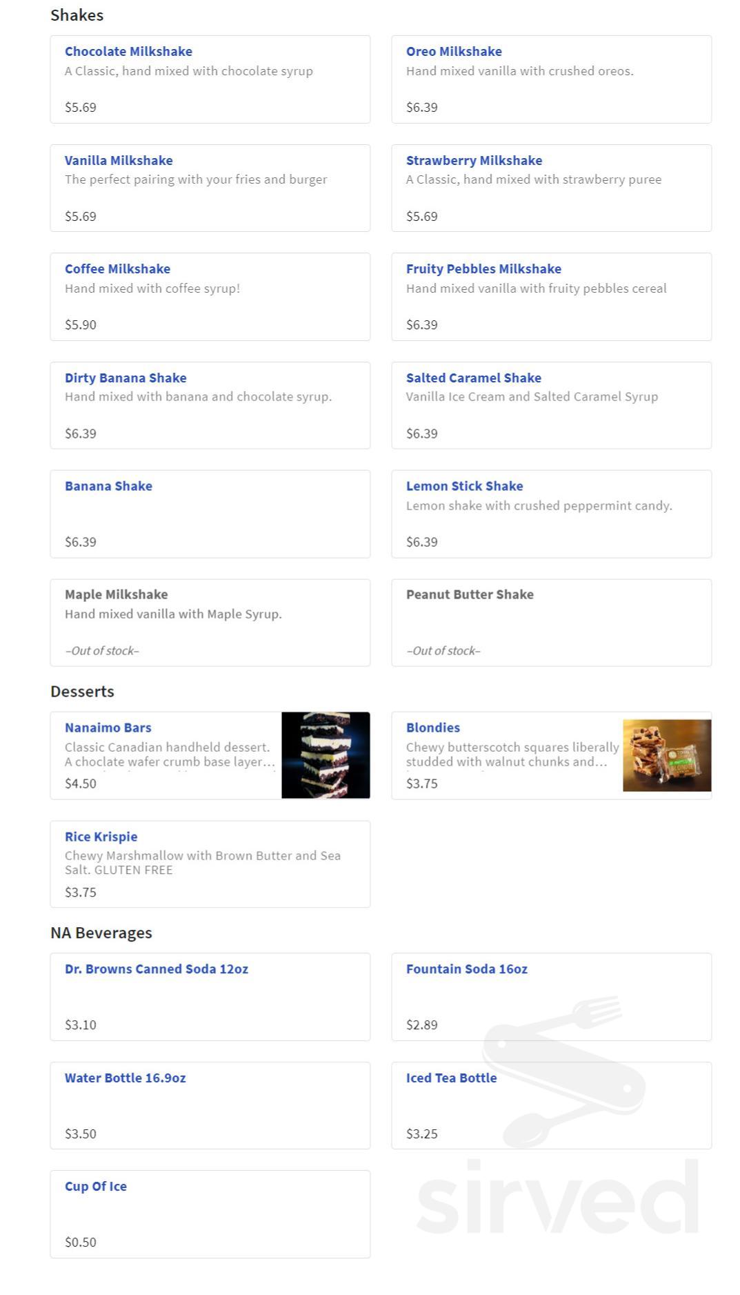 Clark Burger York Rd menu in Baltimore, Maryland, USA