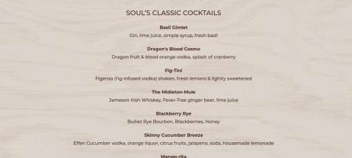 Menu for Soul Cafe in Scottsdale, AZ | Sirved