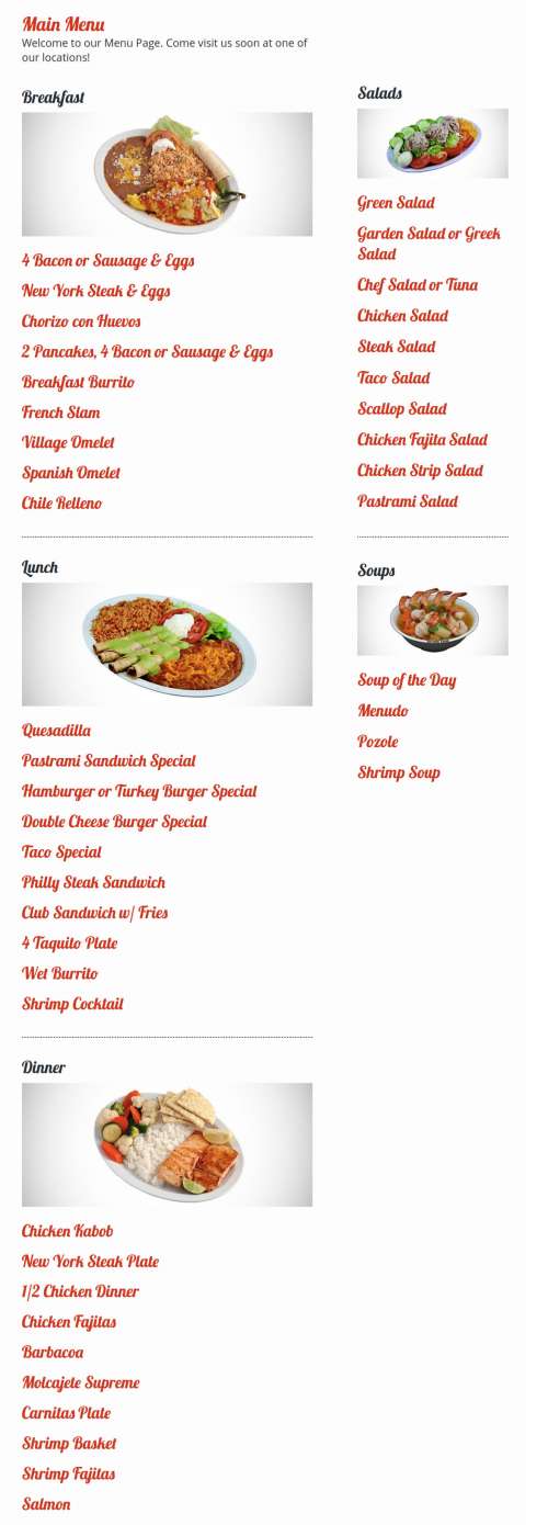 Lucky Star Cafe Mexican Grill menu in Lawndale, California, USA