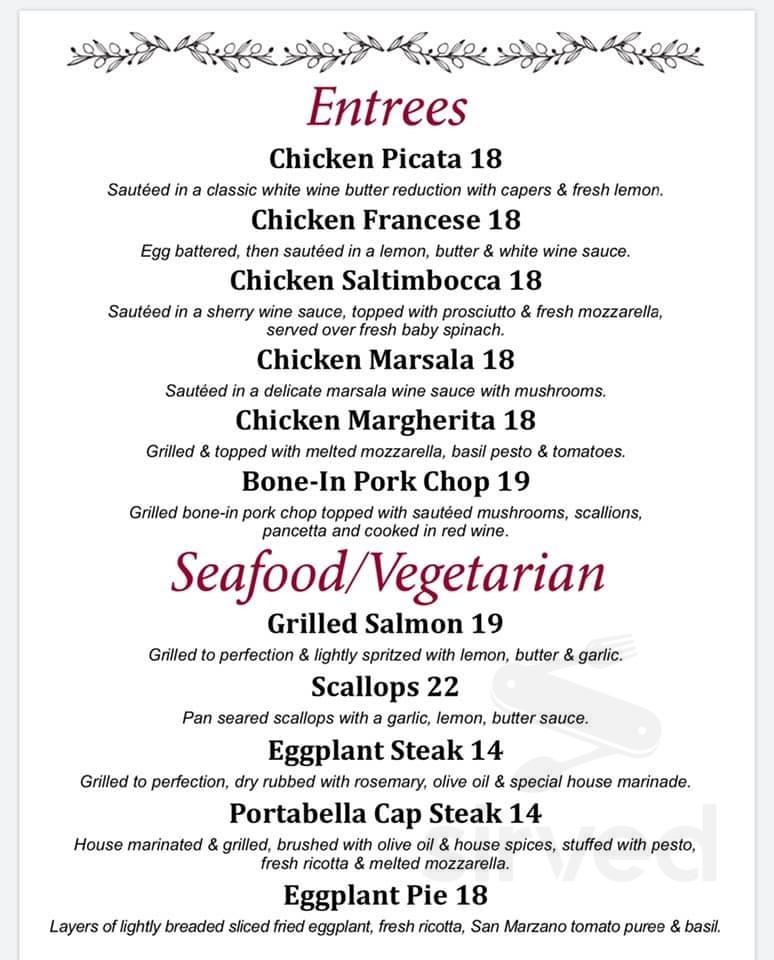Gambino's menu in Easton, Pennsylvania, USA