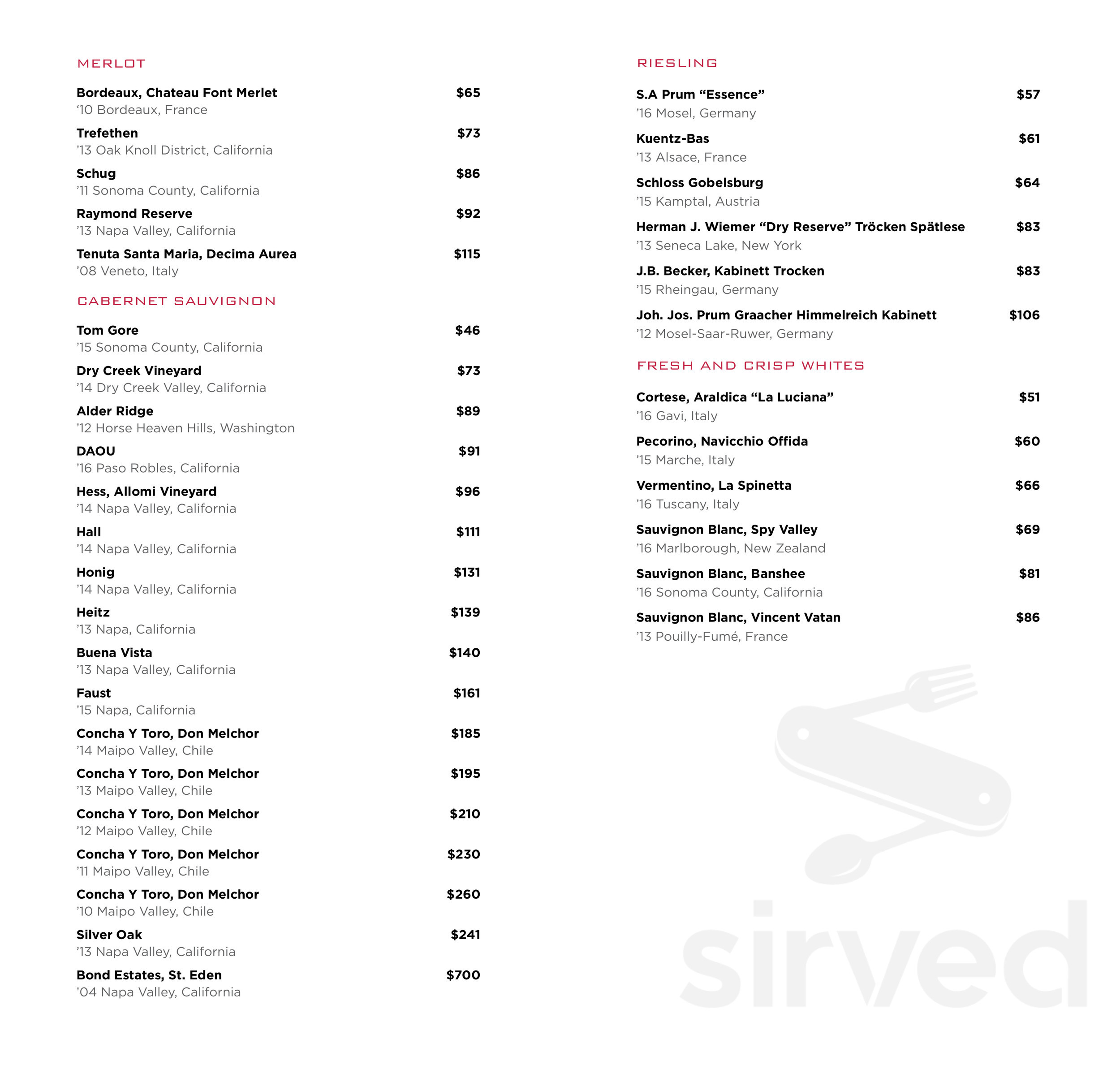 Buddakan menu in Philadelphia, Pennsylvania, USA