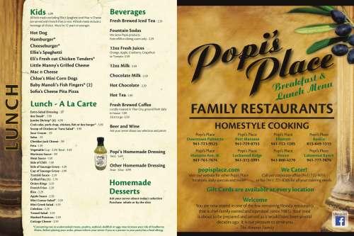 Popis Place (Port Manatee) menu in Palmetto, Florida, USA