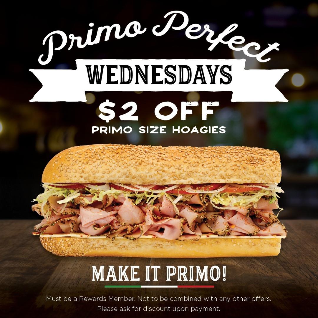 Primo Hoagies menu in Bethlehem, Pennsylvania, USA