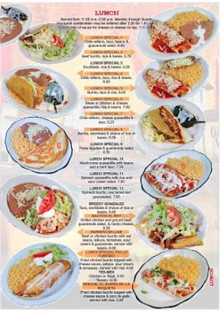 Senor Garcia Mexican Restaurant menus in Clinton, South Carolina ...