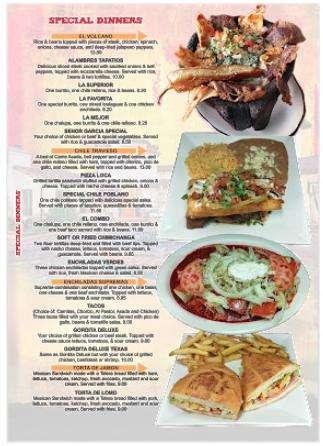 Senor Garcia Mexican Restaurant menu in Clinton, South Carolina, USA