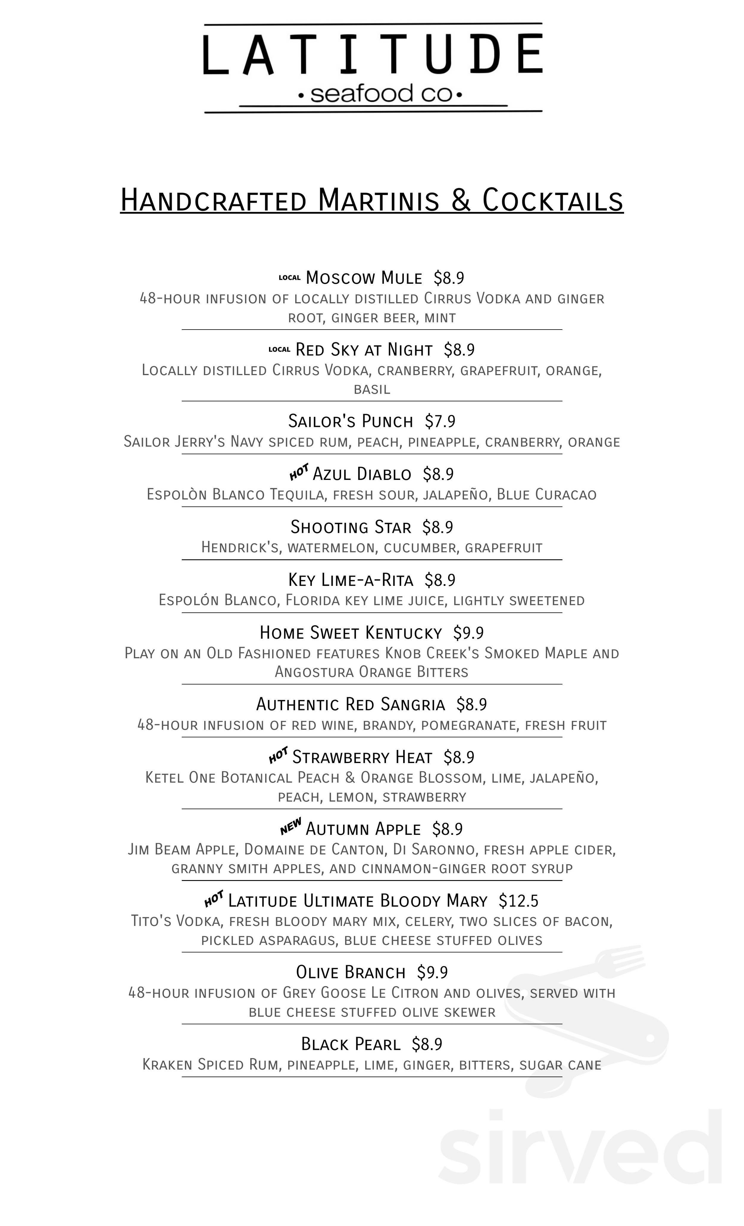 Latitude Seafood Co. Midlothian menus in Midlothian, Virginia, United ...