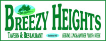 Menu for Breezy Heights Tavern in Avella, PA | Sirved
